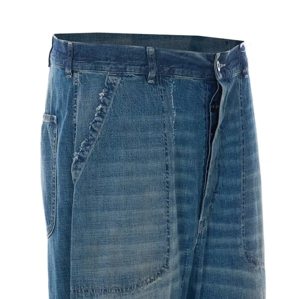 MAISON MARGIELA Wide Leg Denim Jeans - Blue