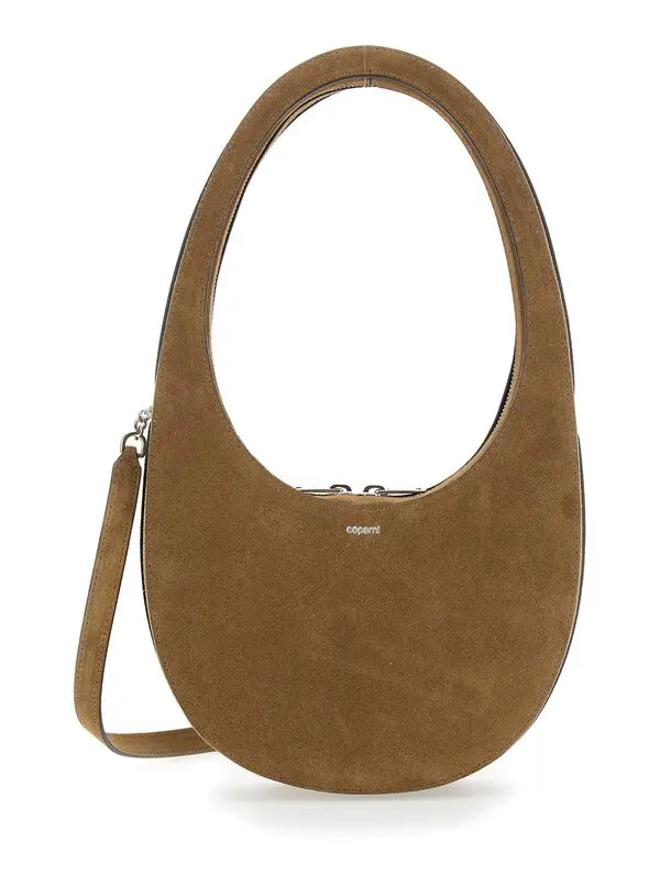Coperni Swipe Shoulder Bag With Embossed Logo And Suede Strap - Multicolor