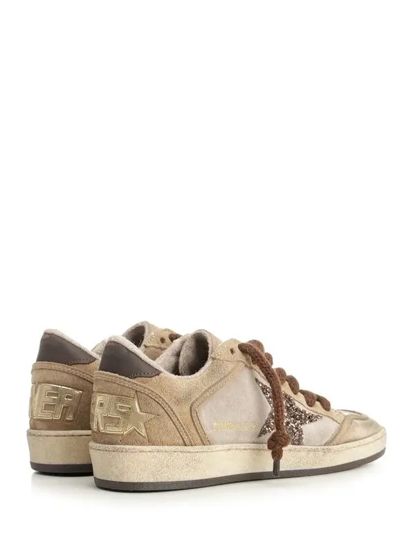 GOLDEN GOOSE Ball-star Sneakers With Gold Laminated Star - Cream
