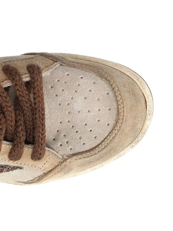 GOLDEN GOOSE Ball-star Sneakers With Gold Laminated Star - Cream
