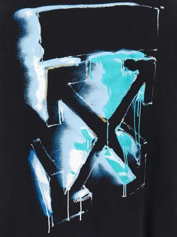 Off-White 3d Spray Arrow Skate Hoodie - Black
