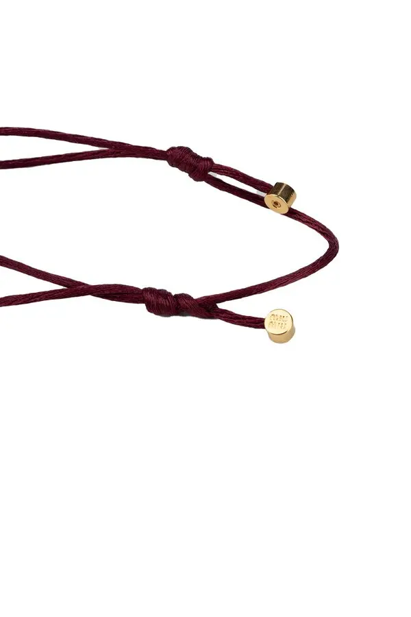 Miu Miu Gold Tone Logo Bracelet
