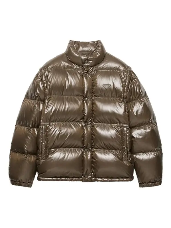 Prada Medium-weight Re-nylon Down Jacket - Green