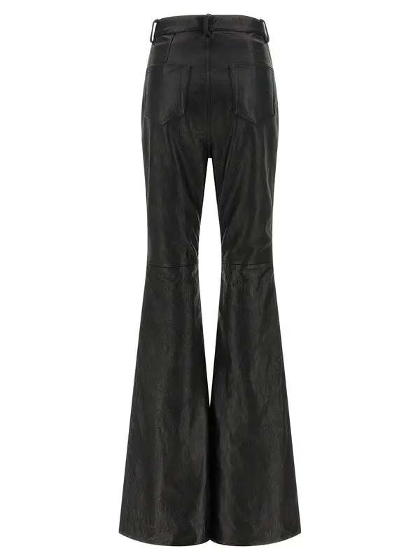 Rick Owens Bolan Bootcut Leather Trousers