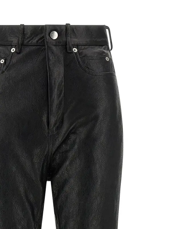 Rick Owens Bolan Bootcut Leather Trousers