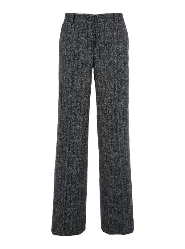 Dolce & Gabbana Wool Blend Stretch Pinstripe Pants