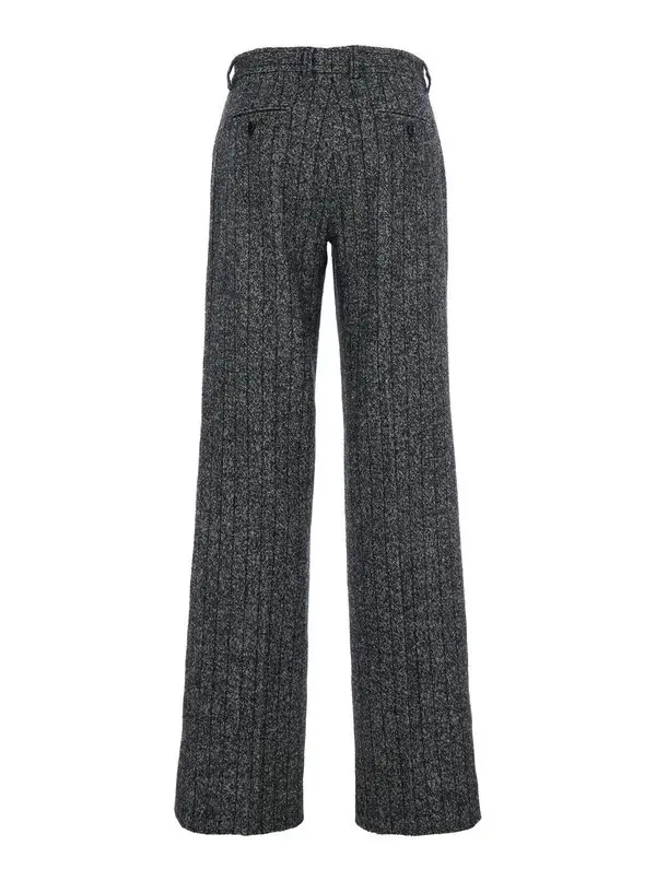 Dolce & Gabbana Wool Blend Stretch Pinstripe Pants