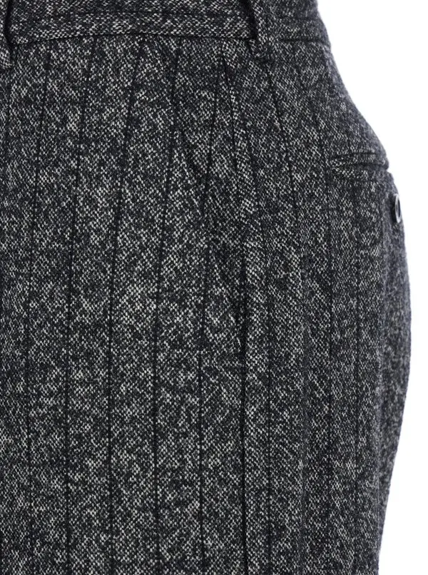 Dolce & Gabbana Wool Blend Stretch Pinstripe Pants