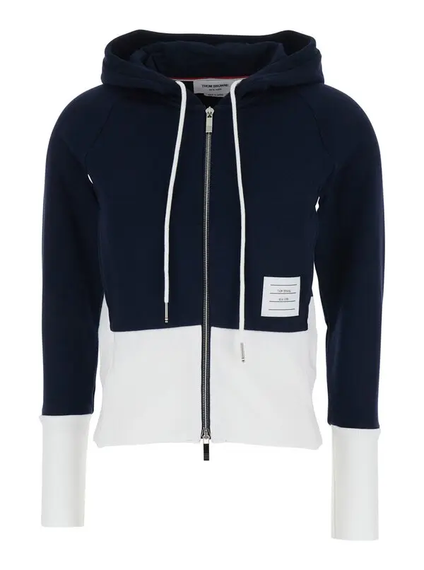 Thom Browne Hoodie With 4bar Logo - Multicolor