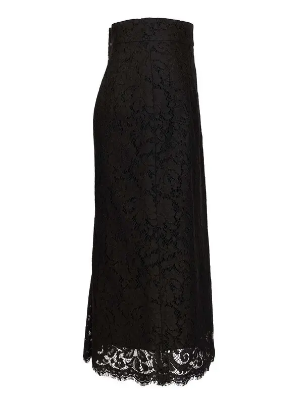 Dolce & Gabbana Stretch Lace Midi Skirt