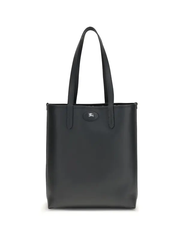 Burberry Reversible Bloomsbury Tote Bag With Iconic Check - Black