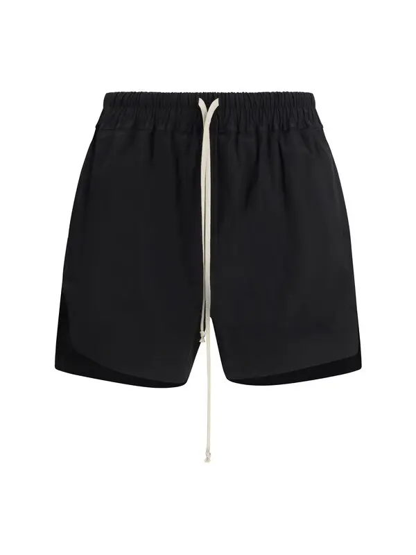 Rick Owens Cotton Drawstring Shorts - Black