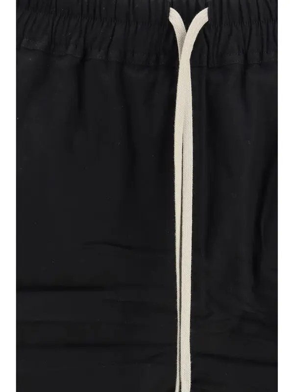 Rick Owens Cotton Drawstring Shorts - Black