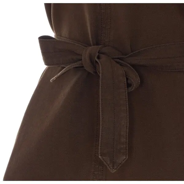 LEMAIRE Chasuble In Denim With Bow Detail - Brown