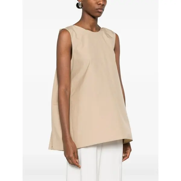 Carven Sleeveless Round Neck Trapeze Top
