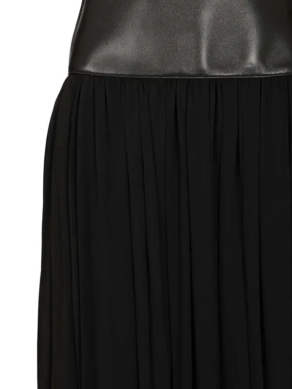 Alaïa Midi Skirt With Nappa Leather Waistband