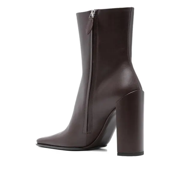 Alaïa Ankle Boots With Block Heel - Brown