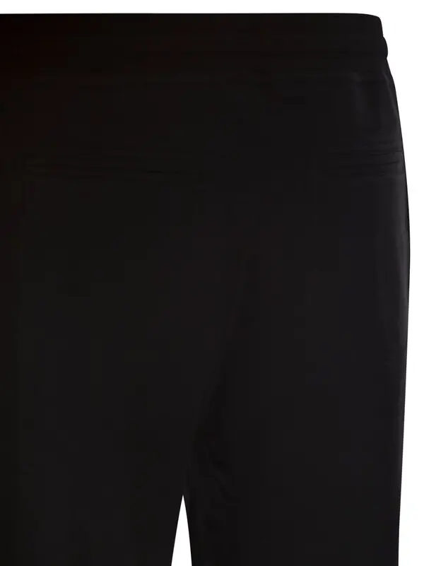 Brunello Cucinelli Techno Cotton Fleece Drawstring Trousers - Black