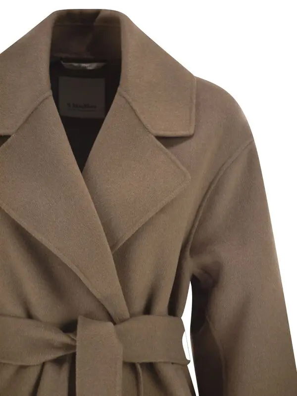 Max Mara Long Wool Drape Coat - Brown