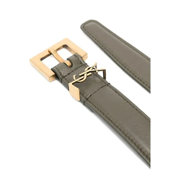 Saint Laurent Monogram Belt - Gray
