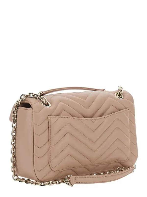 Gucci Gg Marmont Shoulder Bag In Leather - Pink