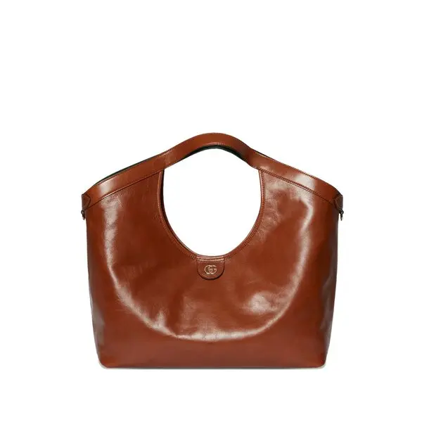 Gucci Tote Bag With Gg Motif - Brown