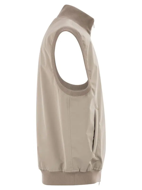 Brunello Cucinelli Zip-up Padded Nylon Waistcoat With Thermore® Padding