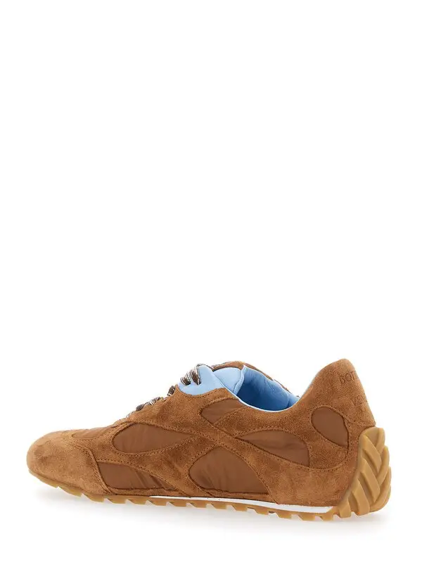 Bottega Veneta Orbit Flash Suede And Fabric Lace-up Sneakers - Multicolor
