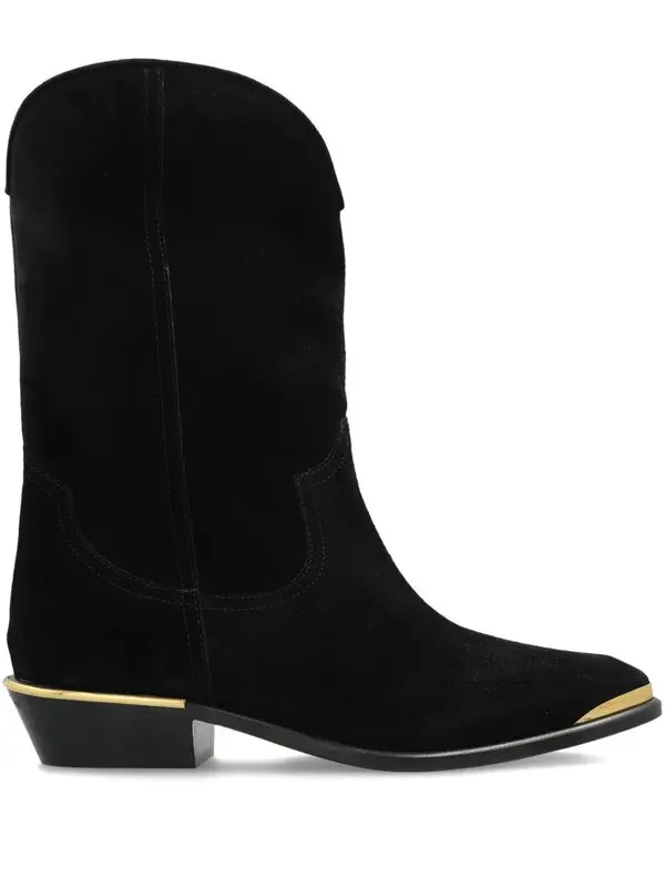 Isabel Marant Étoile Elbana" Suede Boots With Metal Detailing - Black