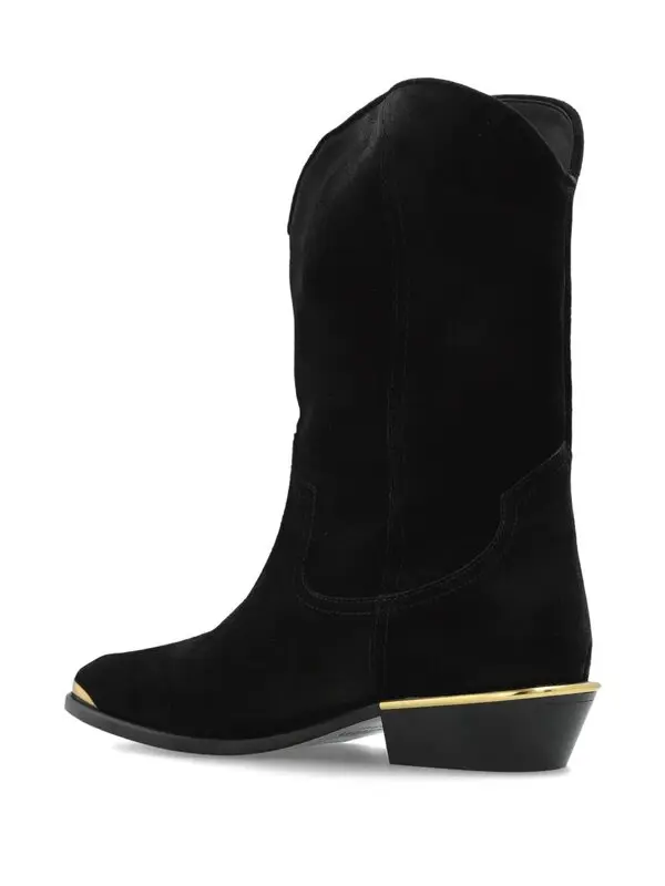 Isabel Marant Étoile Elbana" Suede Boots With Metal Detailing - Black