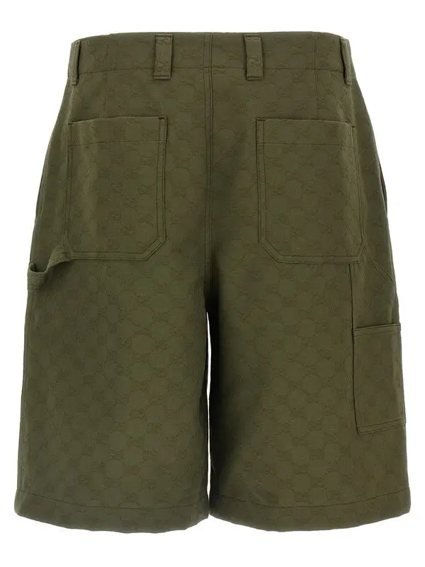 Gucci Gg Fabric Wide Leg Bermuda Shorts