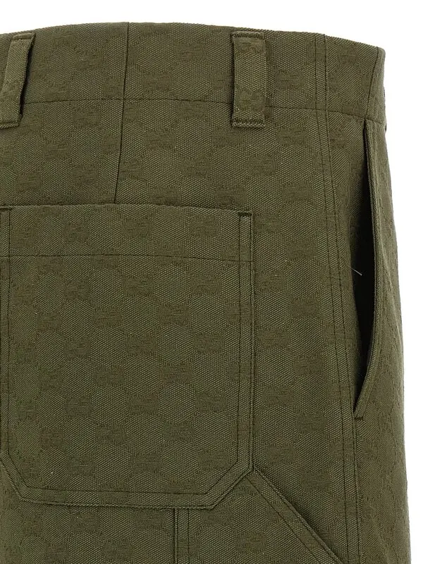 Gucci Gg Fabric Wide Leg Bermuda Shorts