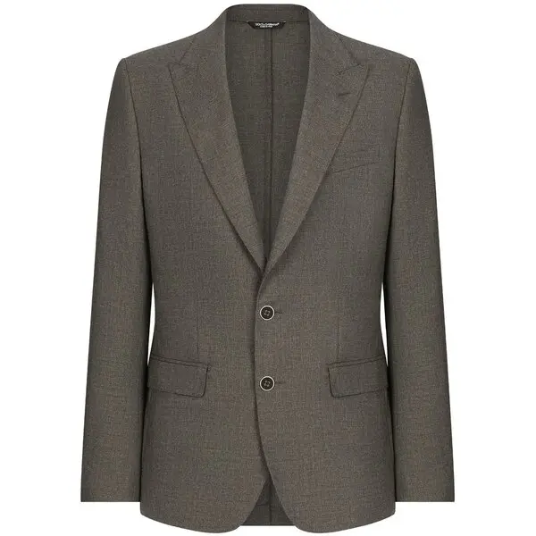 Dolce & Gabbana Virgin Wool Blazer With Peak Lapels
