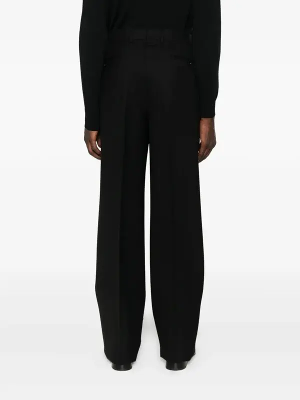TOM FORD High Twist Wool Pleated Trousers - Black