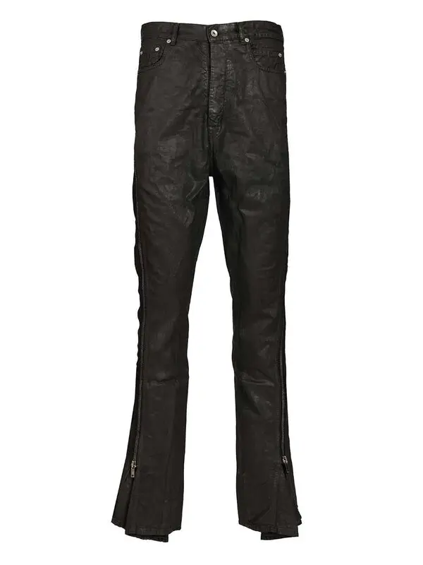 Rick Owens Bolan Banana Waxed Denim Jeans - Black