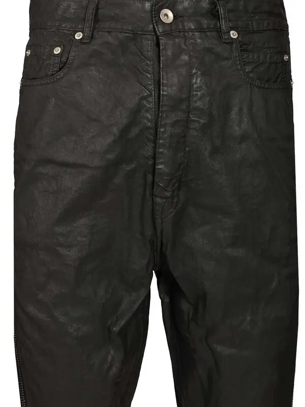 Rick Owens Bolan Banana Waxed Denim Jeans - Black
