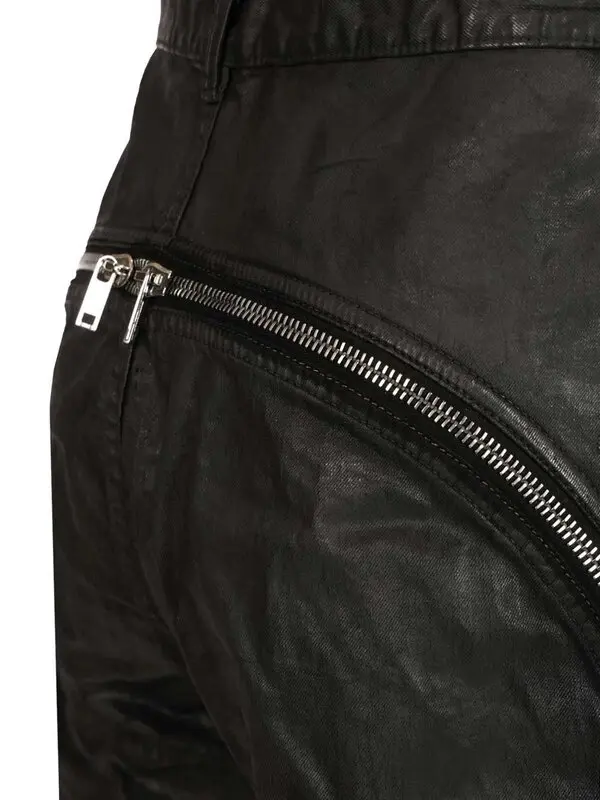 Rick Owens Bolan Banana Waxed Denim Jeans - Black