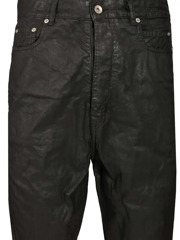 Rick Owens Bolan Banana Waxed Denim Jeans - Black