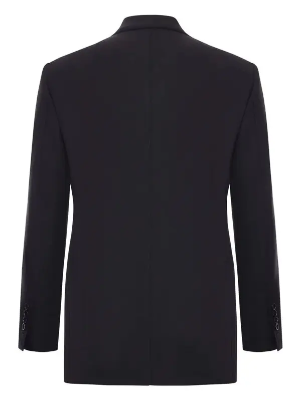 TOM FORD High Twist Double Breasted Wool Jacket - Black