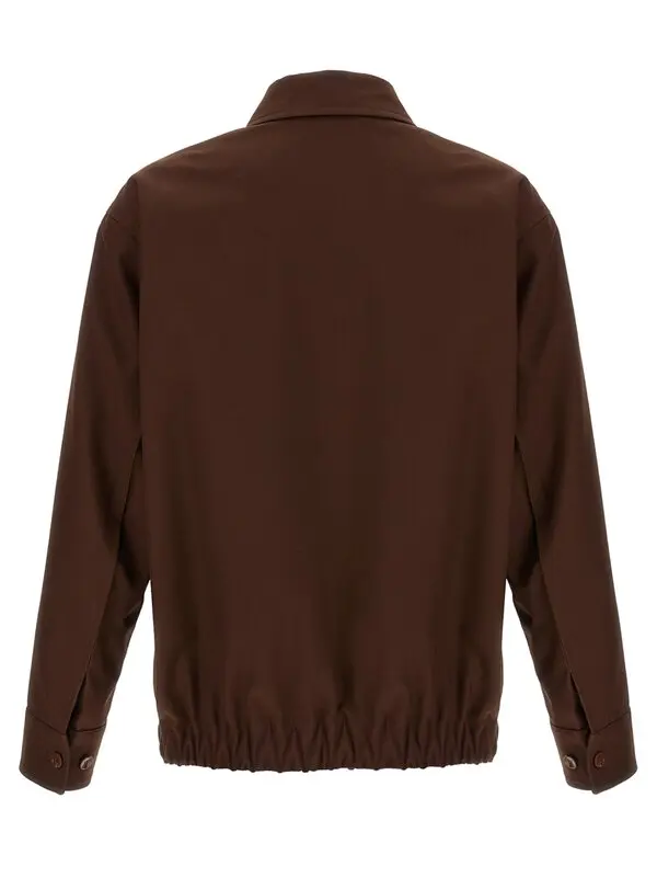 Gucci Wool Twill Zip-up Jacket