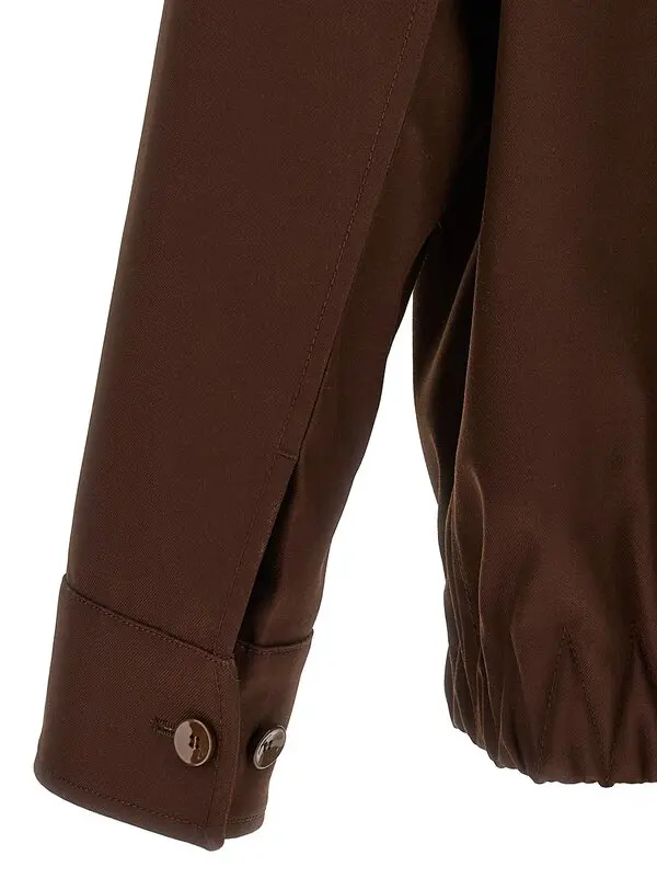 Gucci Wool Twill Zip-up Jacket