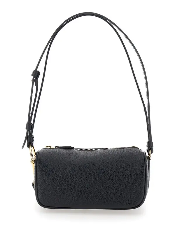 Gucci Black Grained Leather Mini Bag With Half Horsebit Detail - Multicolor