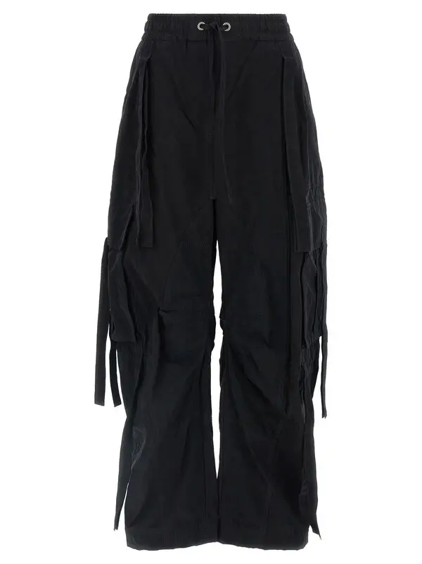 Dolce & Gabbana Waxed Faille Cargo Pants - Black