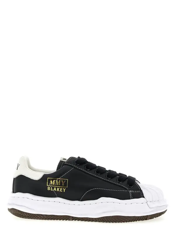 Mihara Yasuhiro Blakey Leather Lace-up Sneakers With Side Logo Print And Rubber Sole - Multicolor