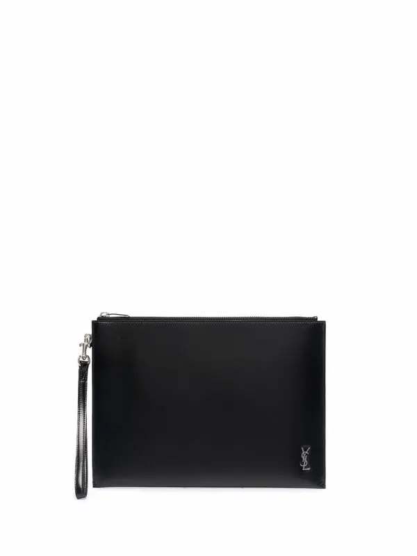 Saint Laurent Porta Tablet Tiny Cassandre Piccolo - Black