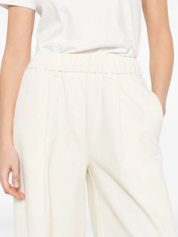 FORTE_FORTE Wide Leg Elasticated Waist Trousers - Multicolor