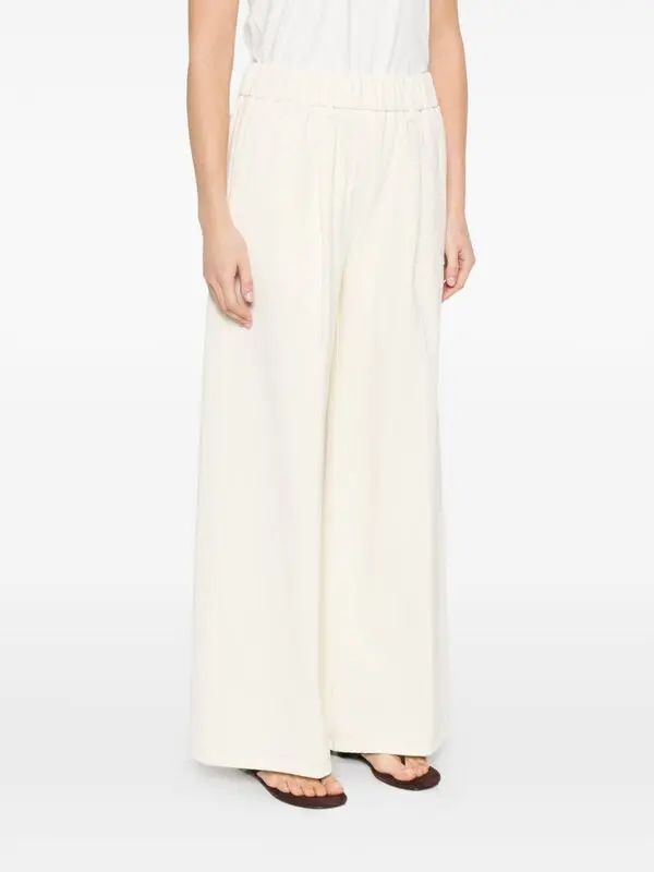 FORTE_FORTE Wide Leg Elasticated Waist Trousers - Multicolor