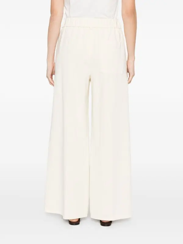 FORTE_FORTE Wide Leg Elasticated Waist Trousers - Multicolor