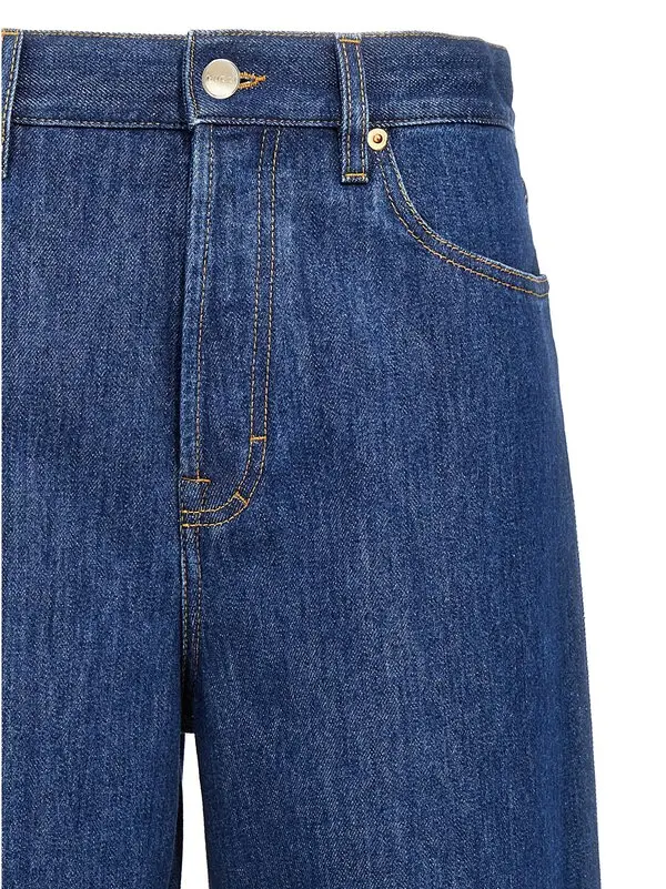 Gucci Loose Fit Cotton Denim Jeans