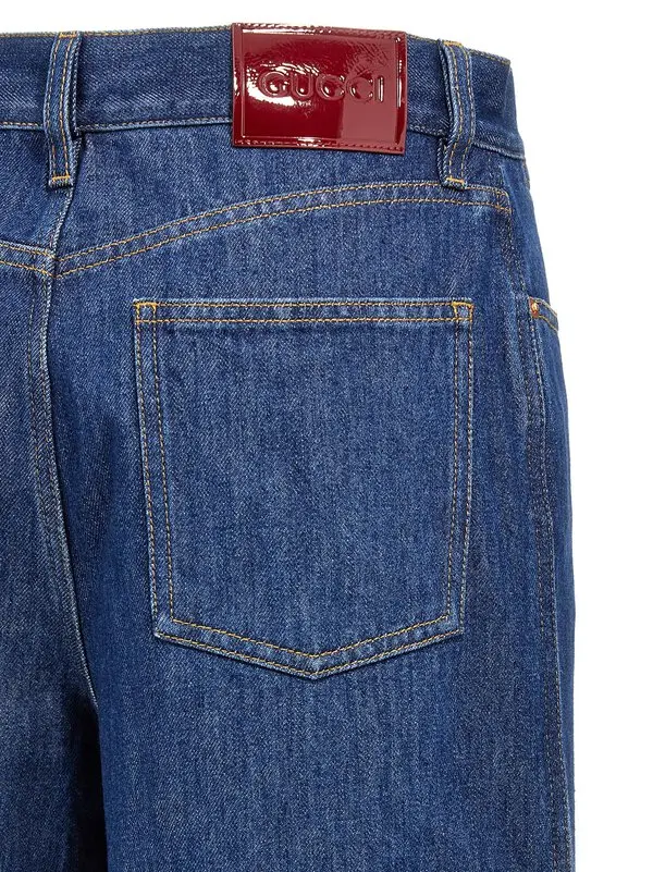 Gucci Loose Fit Cotton Denim Jeans